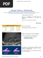 Normal Values in Pediatric Ultrasound | PDF | Medical Ultrasound | Kidney
