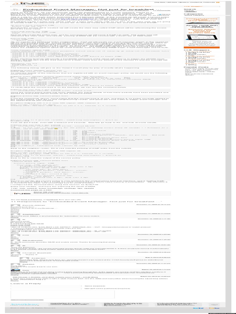 Embedded Event Manager Not Just For | PDF | Command Line Interface | Router (Computing)