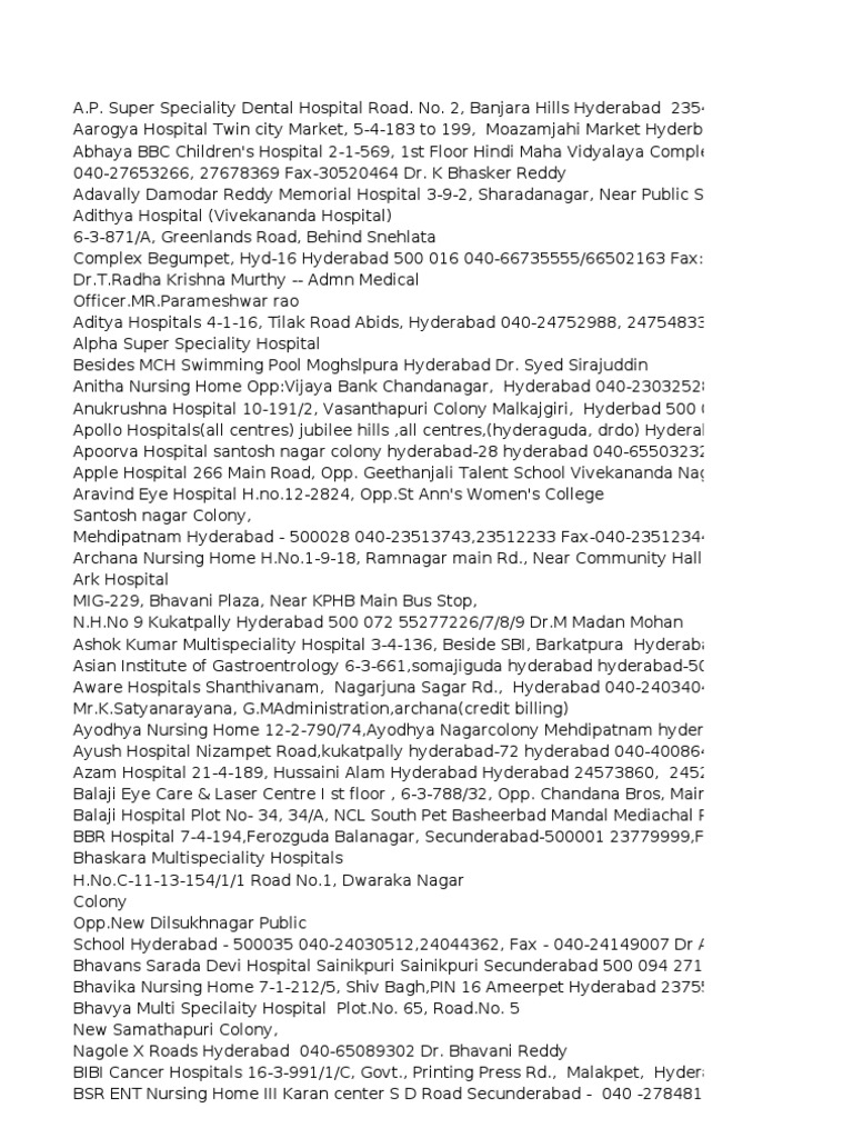 Hospital Data | PDF