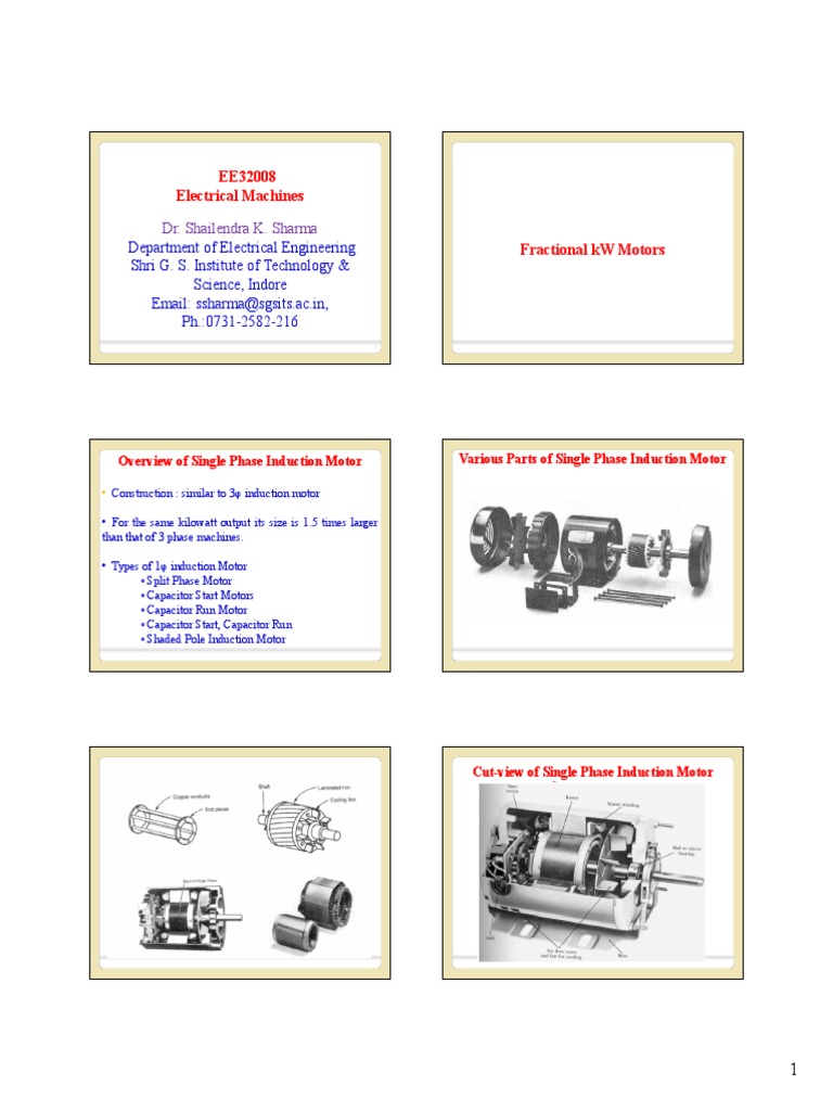 1-Phase IM | PDF | Electric Motor | Mechanical Engineering