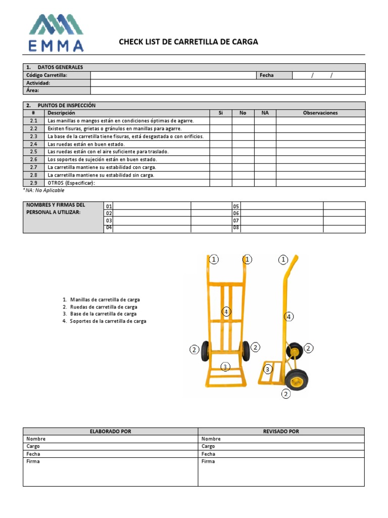 Check List Carretilla de Carga | PDF