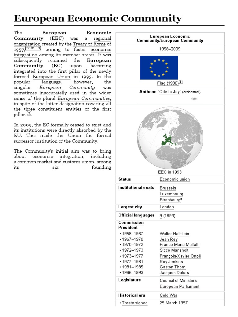 European Economic Community | PDF | European Economic Community ...