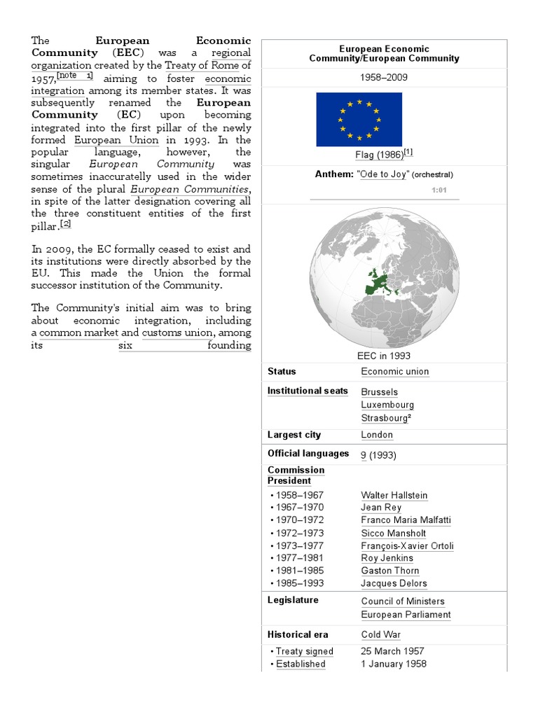 European Economic Community | PDF | European Economic Community ...