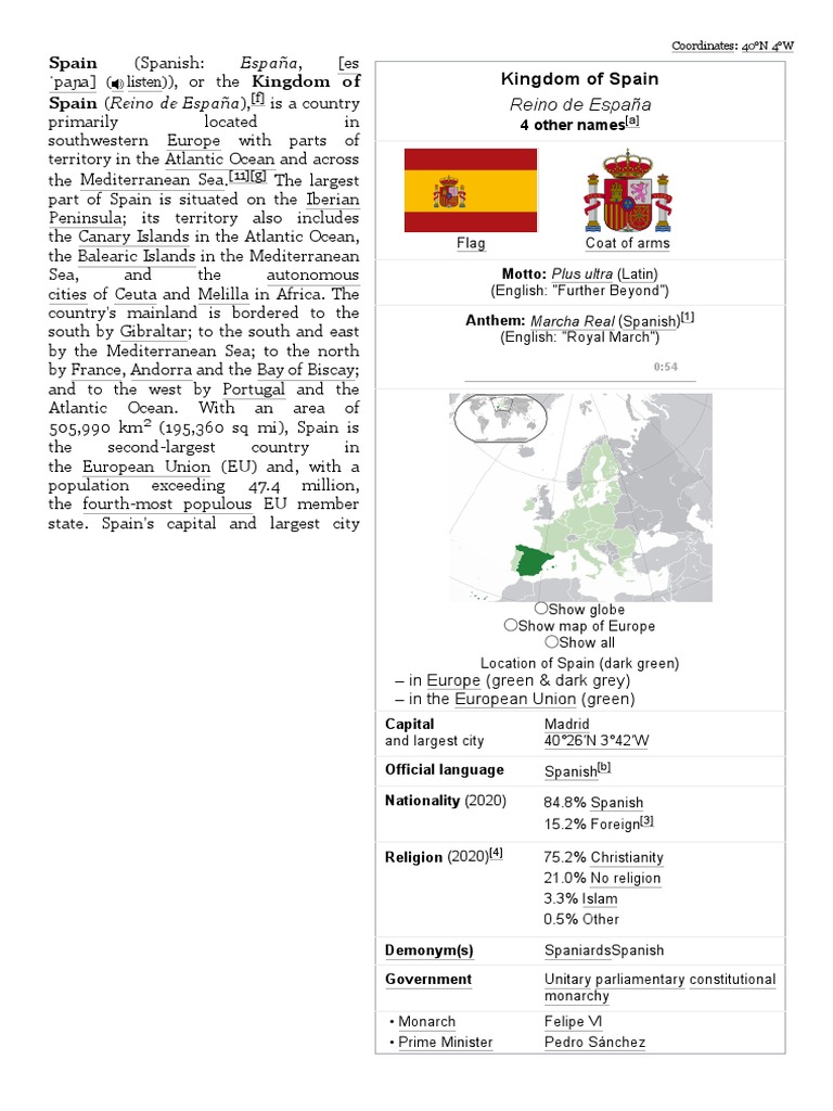 Spain | PDF | Iberian Peninsula | Al Andalus