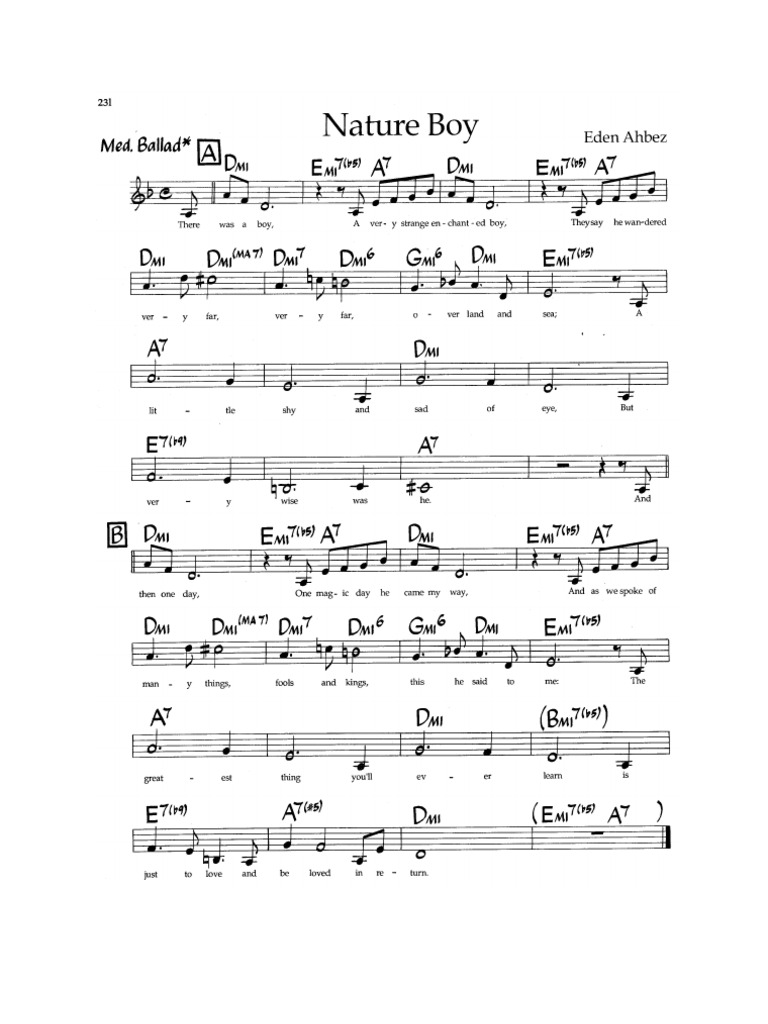 Nature Boy Lead-Sheet | PDF