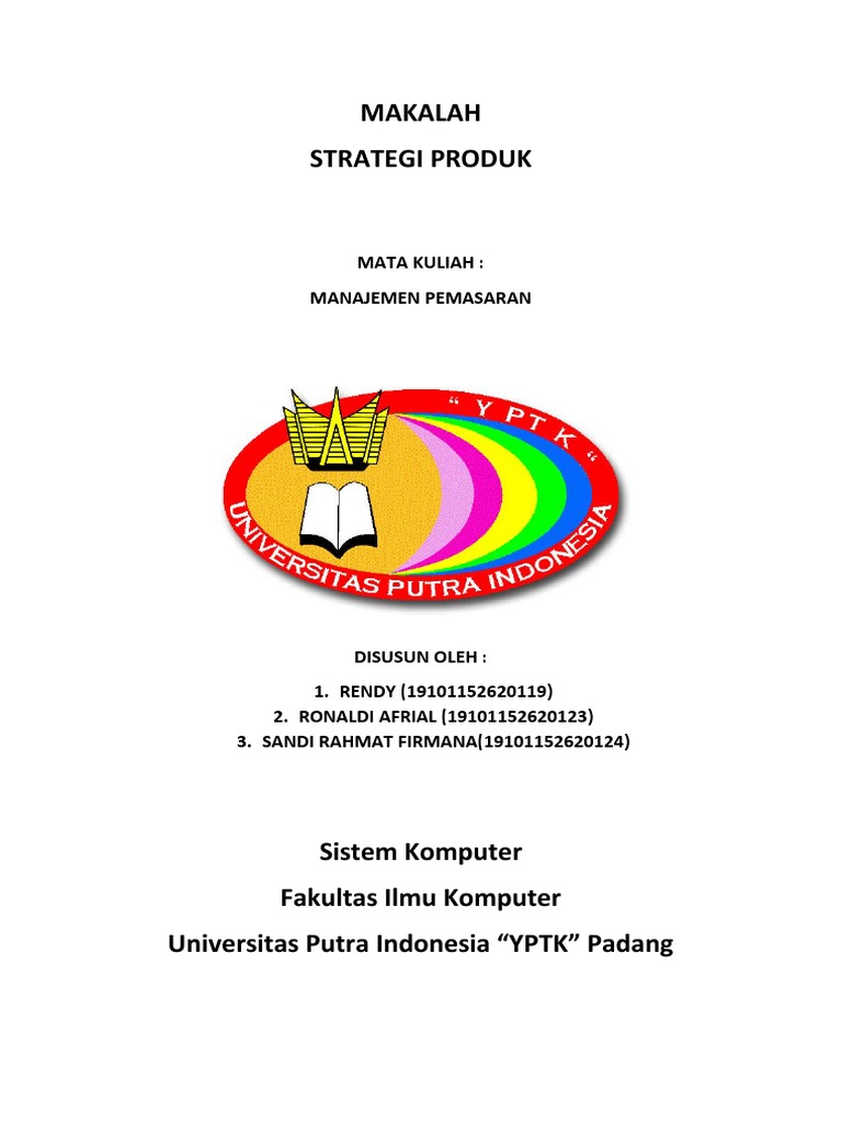 Makalah Strategi Produk Manajemen Pemasaran SK3 | PDF