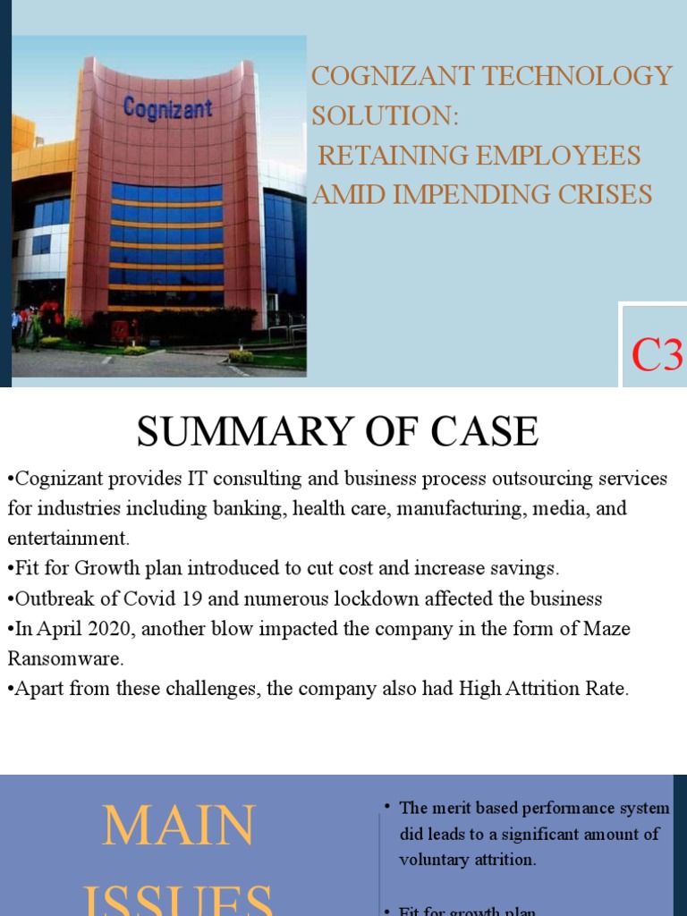Group c3 - Cognizant Technology Solution Retaining Employees Amid Impending Crises - Harshsharma ...