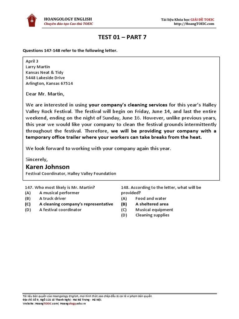 Test 01 Part 7 | PDF