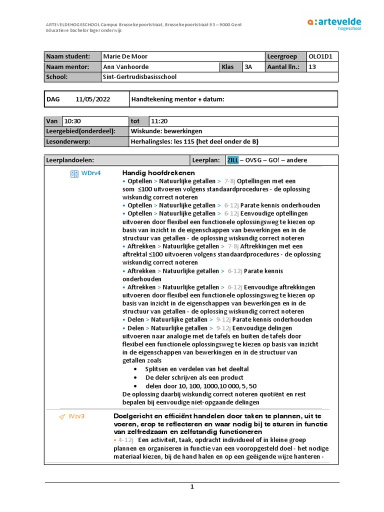 LVB Wiskunde Digitale Geletterdheid | PDF