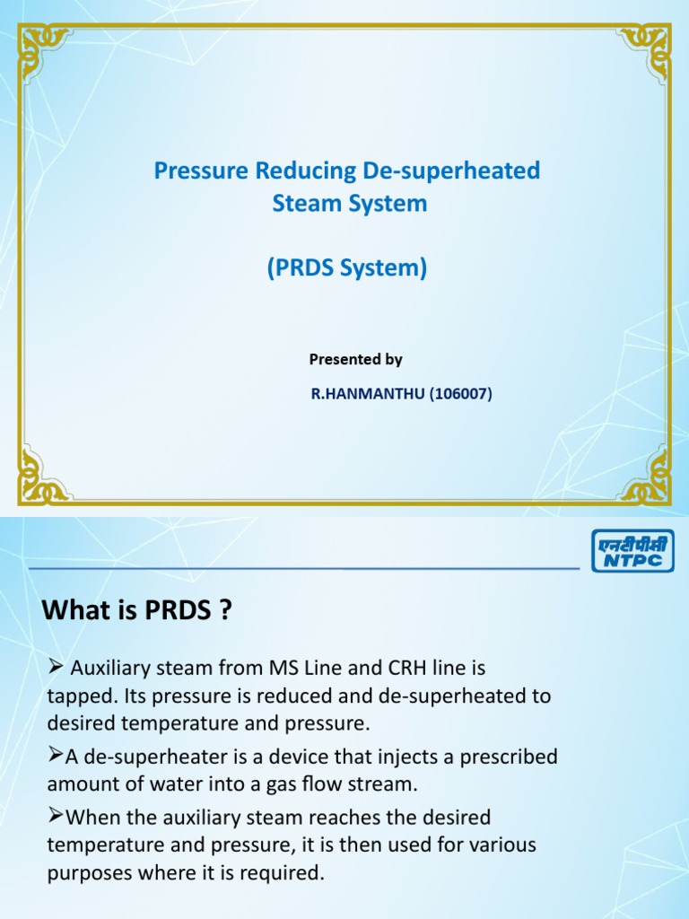 PRDS System Overview & Functions | PDF | Steam | Boiler
