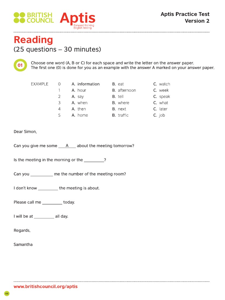 Reading Practice 6 | PDF