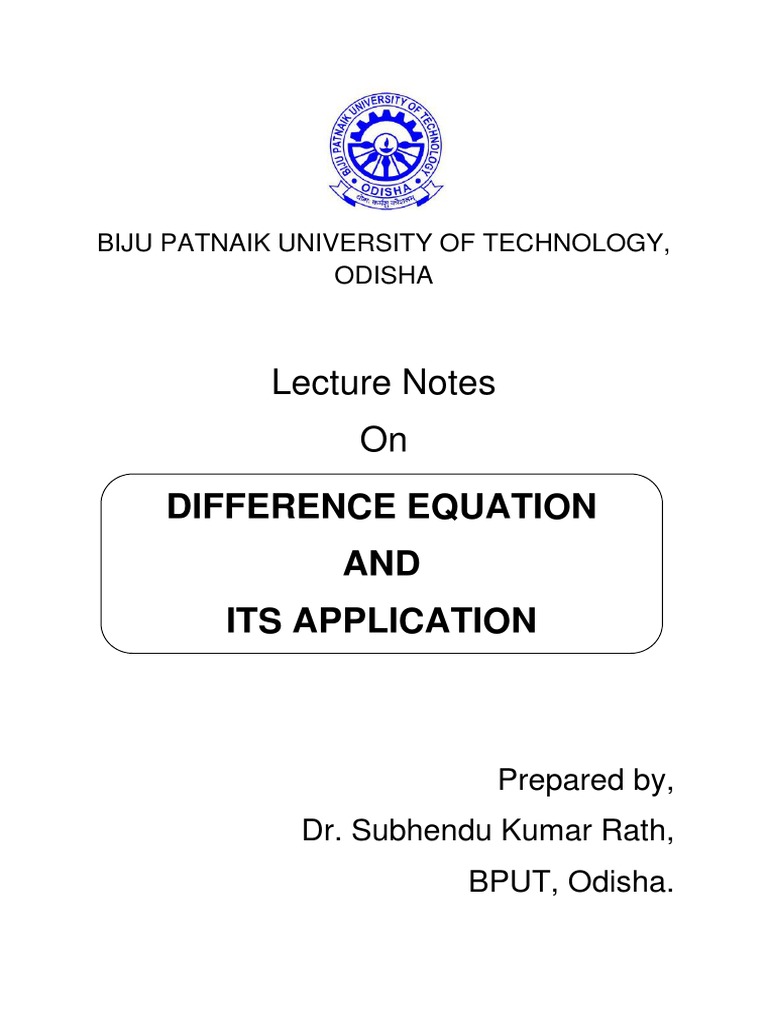 Lecture Note 580507181057380 | PDF | Partial Differential Equation ...