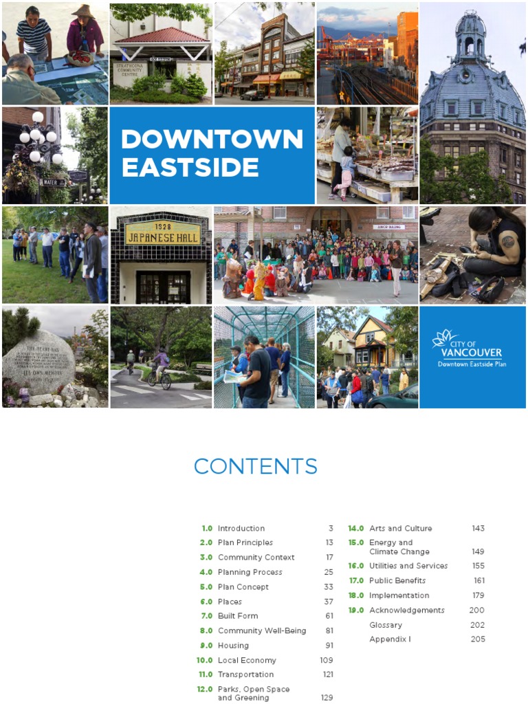 Downtown Eastside Plan 220917 234648 | PDF | Community | Psychological Resilience