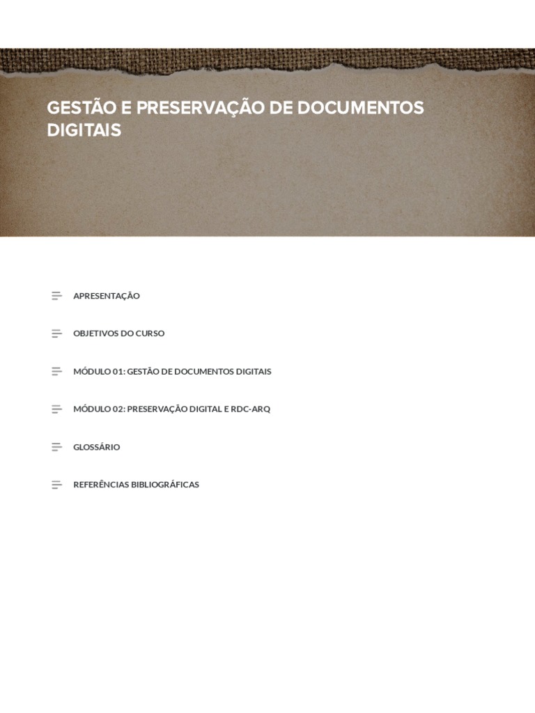 Módulo 1 - Gestão de Documentos Digitais | PDF | Sistema de informação ...