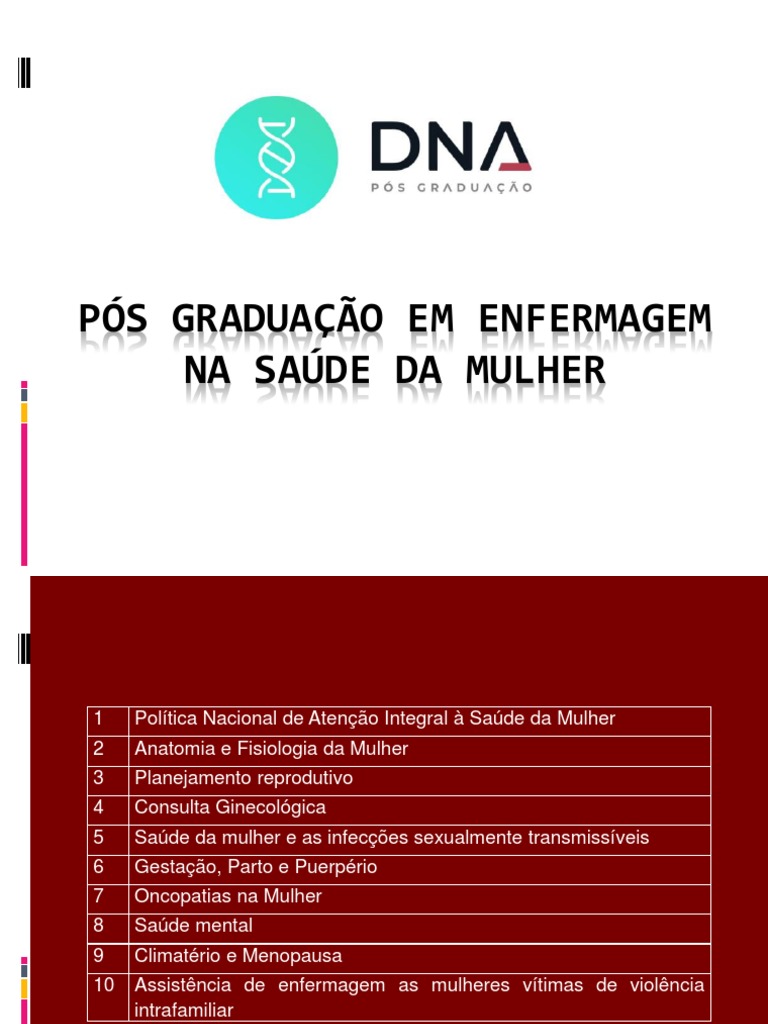 Aula Inaugural Enfermagem em Sa de Da Mulher | PDF | Saúde feminina ...