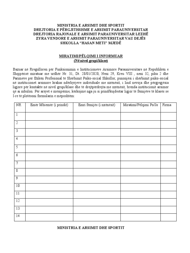 1 Leje Miratimi Per Raste Te Referuara Nga Prindi UDHEZUES I Rregulluar ... 1 Leje Miratimi Per Raste Te Referuara Nga Prindi UDHEZUES I Rregulluar ...