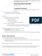 ISA 520: Analytical Procedures Guide | PDF | Audit | Financial Audit