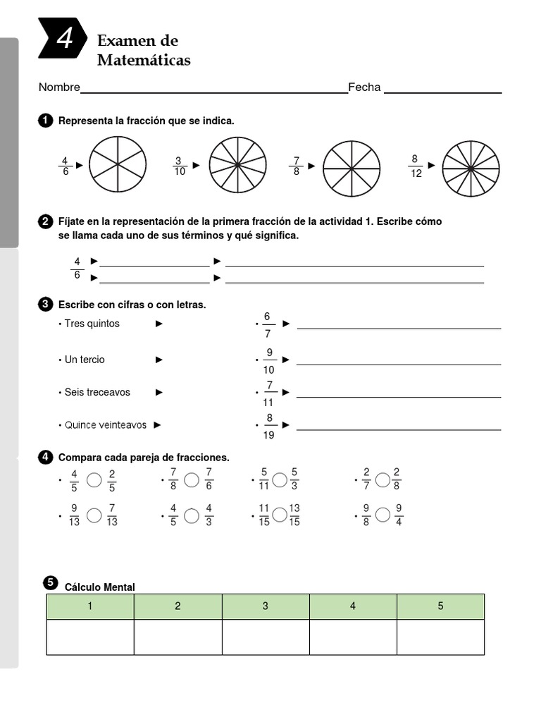Control Tema 4 5º | PDF