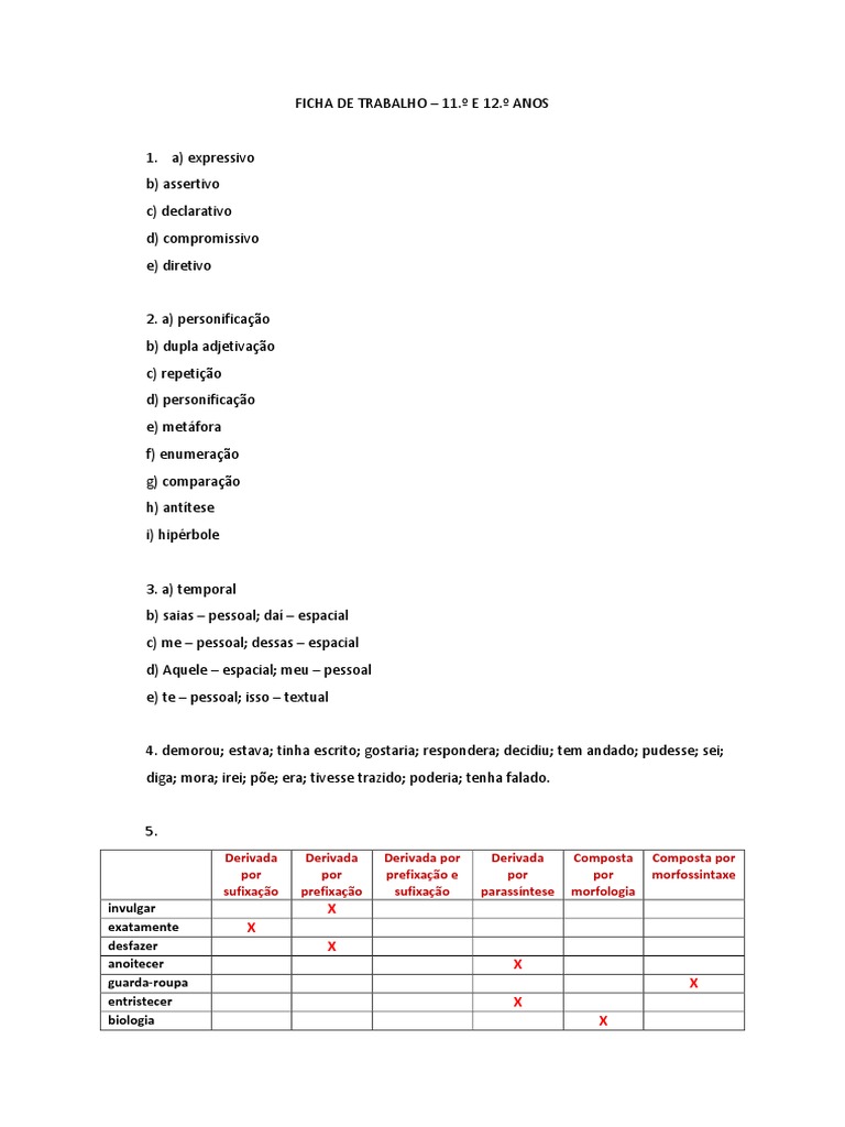 Ficha De Trabalho Correção 11 º E 12 º 2 Files Merged Pdf