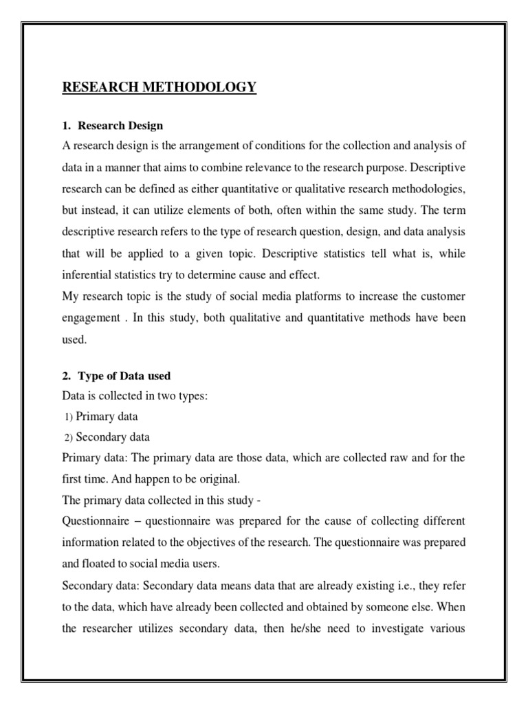 RESEARCH METHODOLOGY | PDF | Sampling (Statistics) | Data