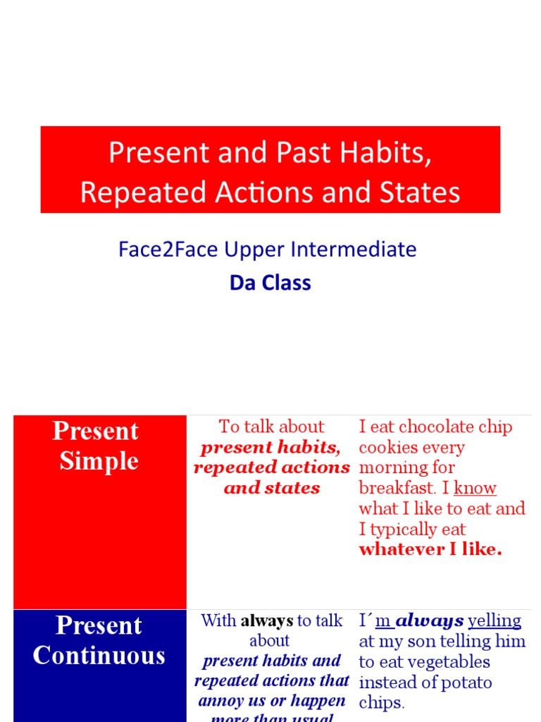 Da - 2A - Present and Past Habits, Repeated Actions, States | PDF