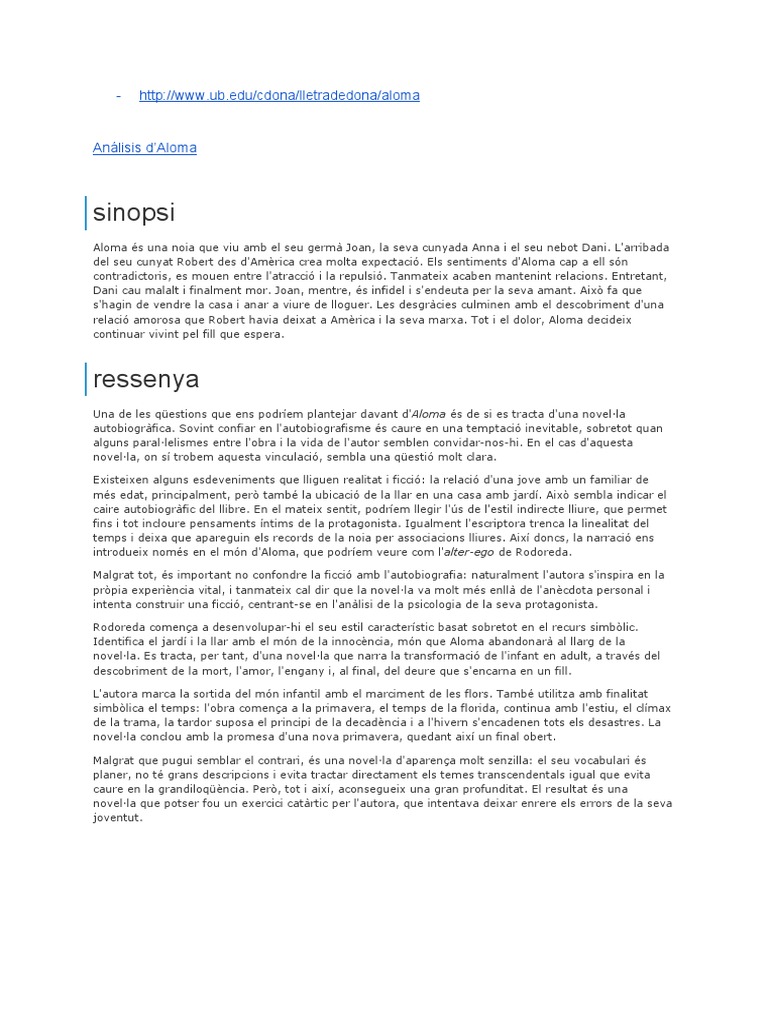 Aloma 1 | PDF
