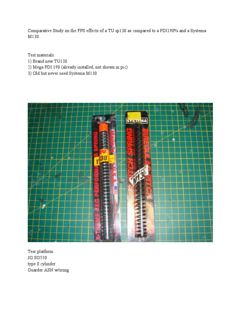 Airsoft Spring FPS Comparison Study | PDF | Science & Mathematics ...