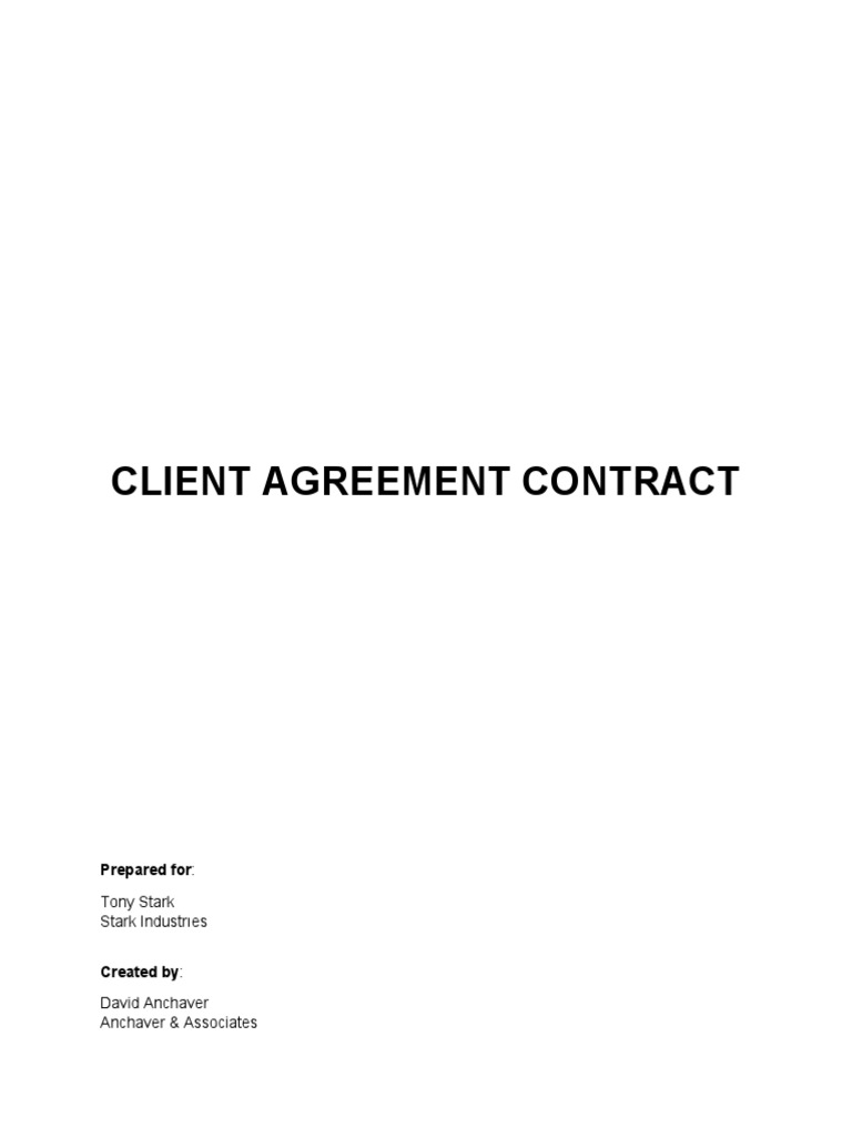 Client Agreement Contract | PDF | Architect | Justice