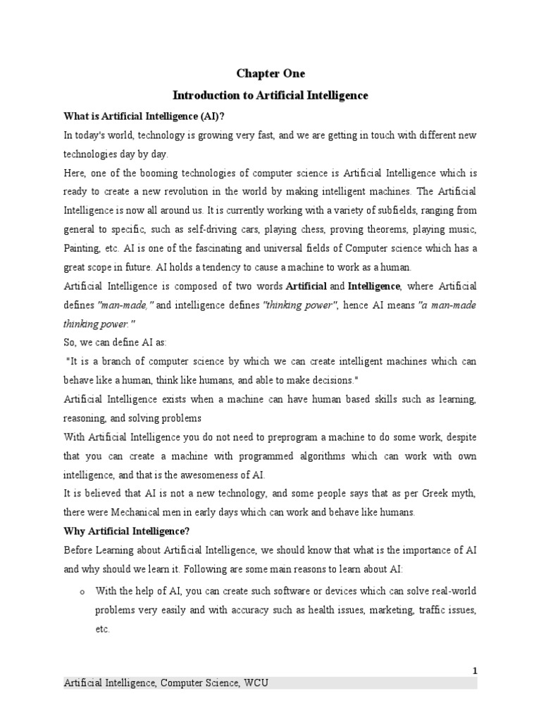 Artificial Intelligence HandBook | PDF | Artificial Intelligence ...