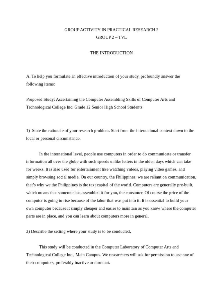 Assessing the Computer Assembly Skills of Grade 12 Students Through a ...