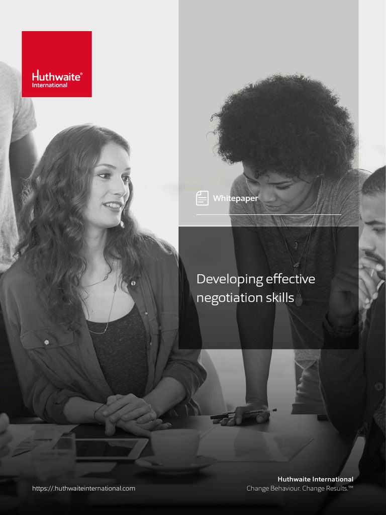 Developing Effective Negotiation Skills | PDF | Negotiation | Reason
