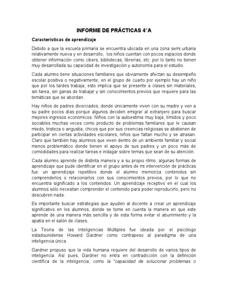 Informe de Prácticas 4 | PDF | Aprendizaje | Evaluación