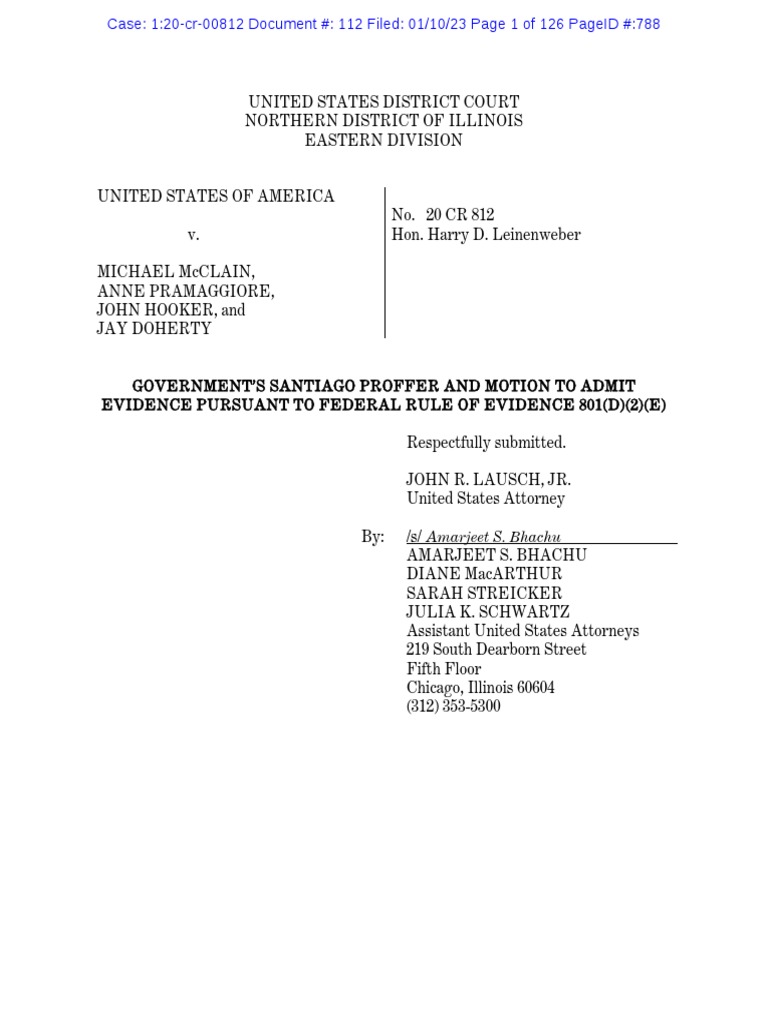 Santiago Proffer | Download Free PDF | Hearsay | Confrontation Clause