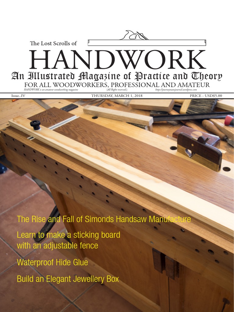 Handwork Issue 4 | PDF | Drill | Woodworking