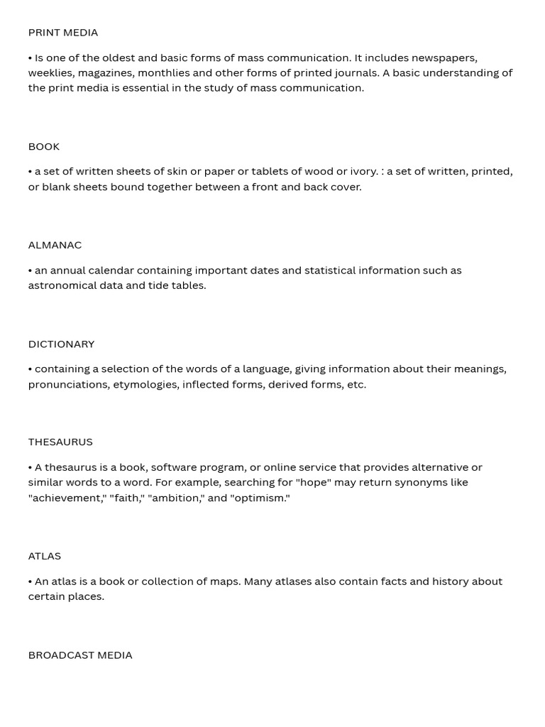 Print Media | PDF | Mass Media | Media (Communication)