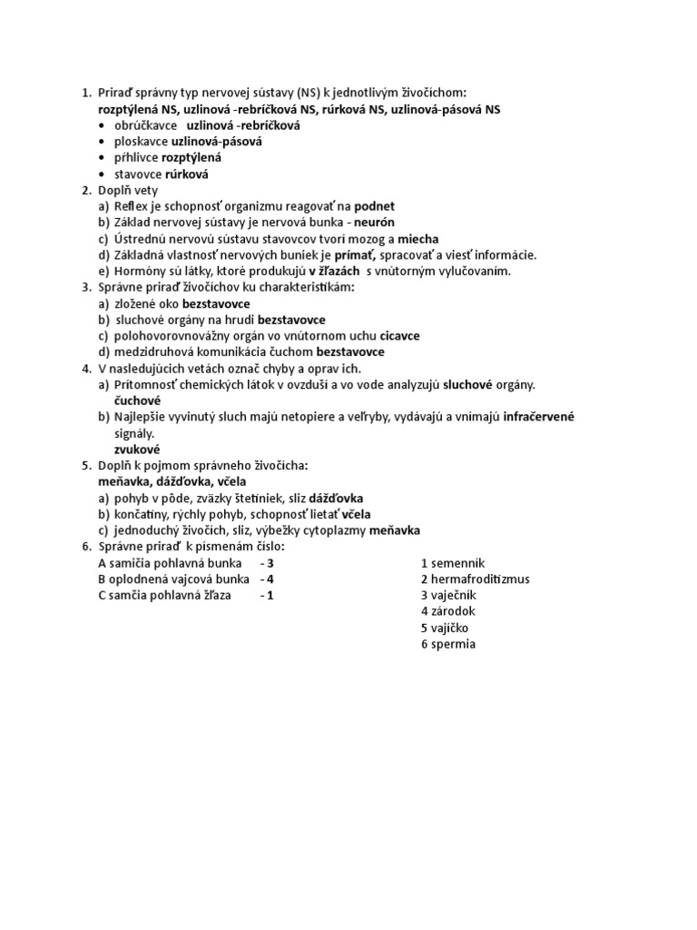 K - BIO - Písomka - Matúś Poprocký | PDF