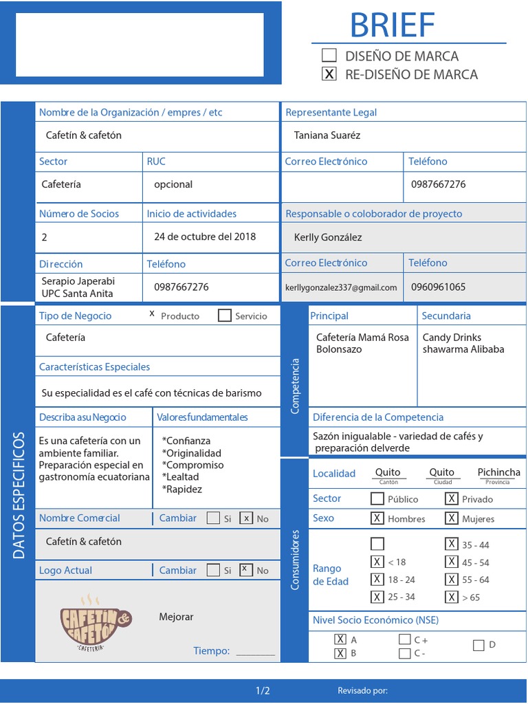Brief | Descargar gratis PDF | Tipografía | Marca