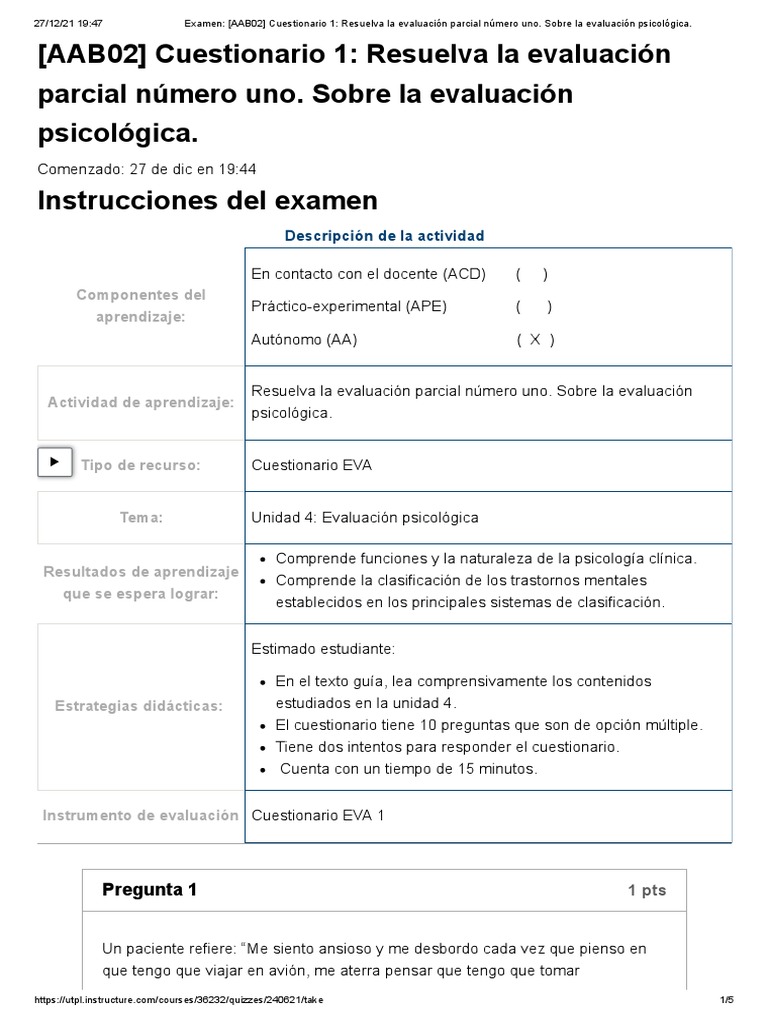 Examen_ [AAB02] Cuestionario 1_ Resuelva La Evaluación Parcial Número ...