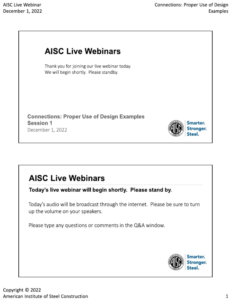 AISC Proper Connection Design Examples | PDF