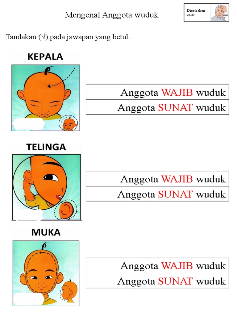 Latihan Mengenal Anggota Wuduk | PDF