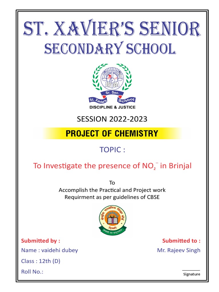 Bonafide Project | PDF | Chemistry | Chemical Substances