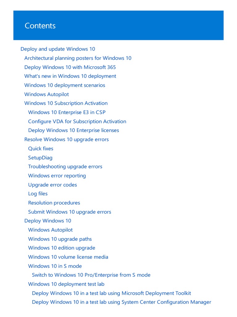 Deploy and Update Windows 10 | Download Free PDF | Windows 10 | Microsoft Windows