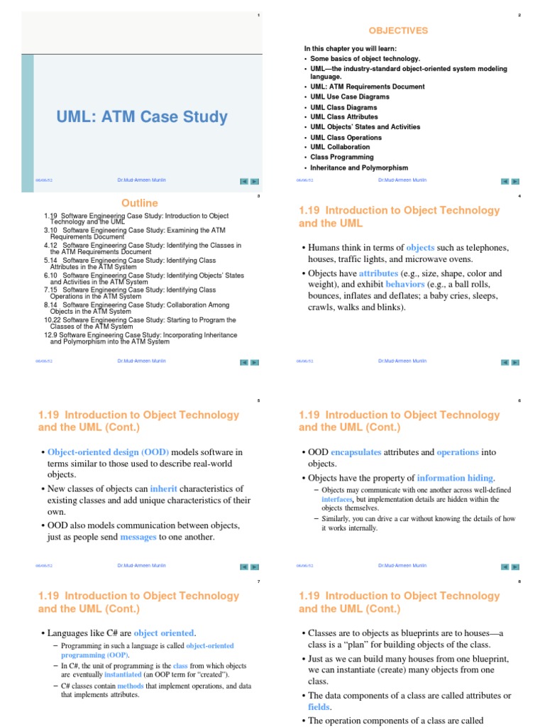 Atm In Uml Pdf Unified Modeling Language Object Oriented Programming 6411
