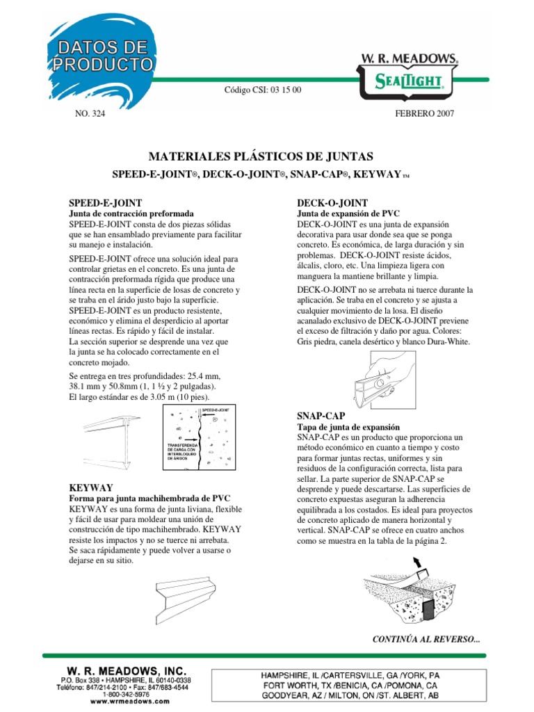 Speed e Joint | PDF | Hormigón | Materiales