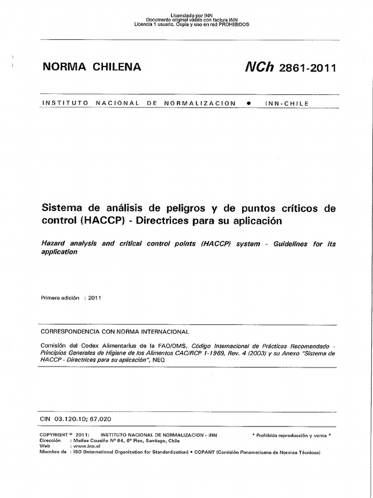 NCH 2861-2011 | PDF