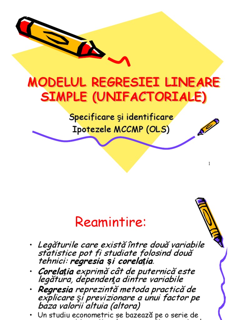 Specificare Şi Identificare. Ipotezele MCCMP | PDF