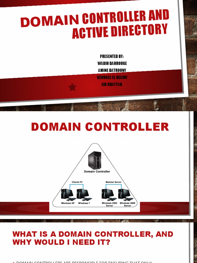 Domain Controller and Active Directory Project Networking 1 | PDF ...
