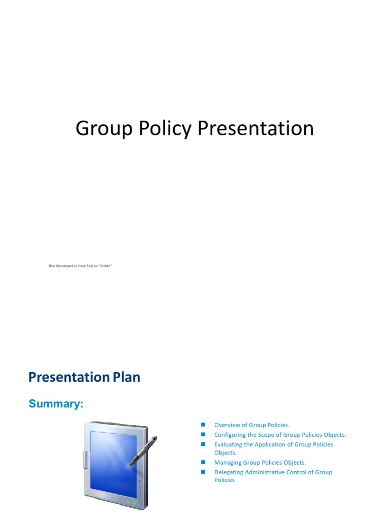 Group Policy Presentation | PDF | Group Policy | Utility Software