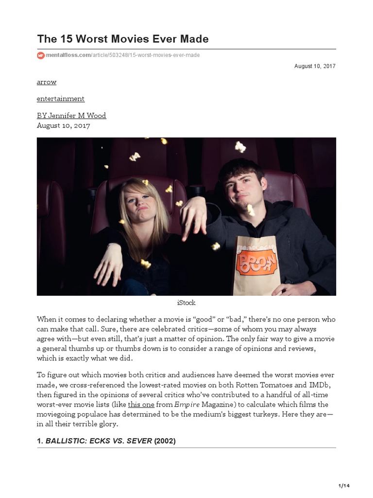 15 Worst Movies Ever Made | PDF