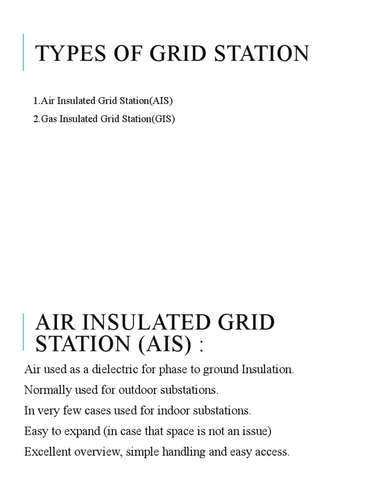 Types of Grid Station | PDF | Insulator (Electricity) | Electrical ...